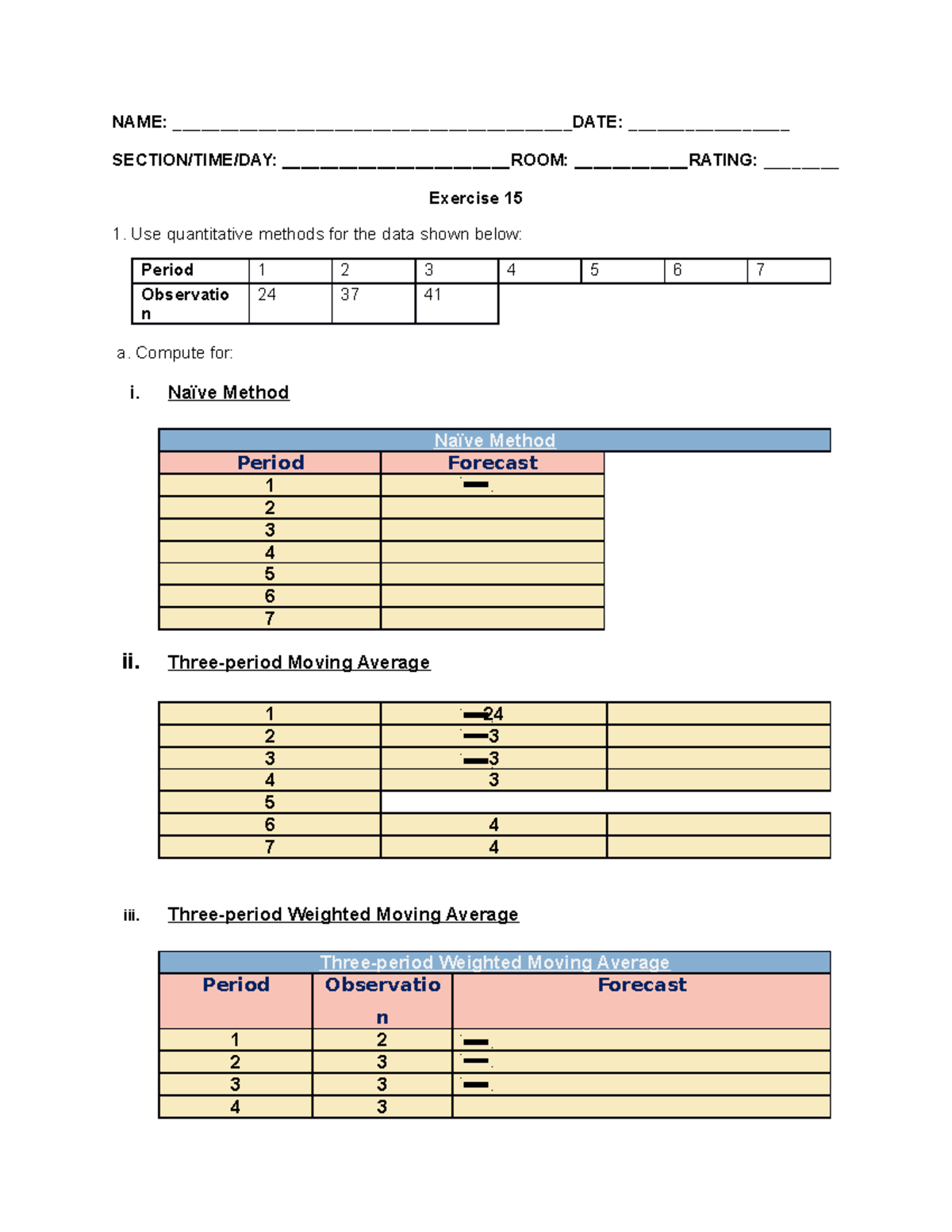 Assignment Forecasting Assignment Forecasting Assignment Forecasting Assignment Forecasting