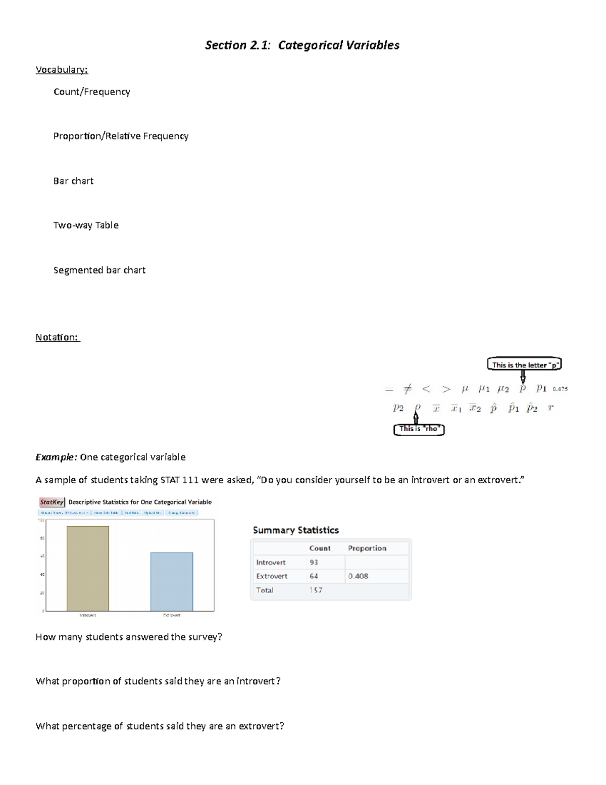Section 2 - Karen - Section 2: Categorical Variables Vocabulary: Count ...