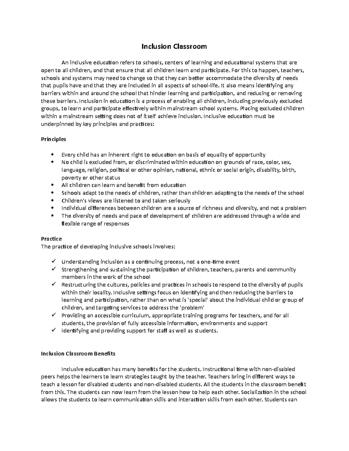 FSIE 3B Historical Sociological Bases Inclusion Classroom - Inclusion ...