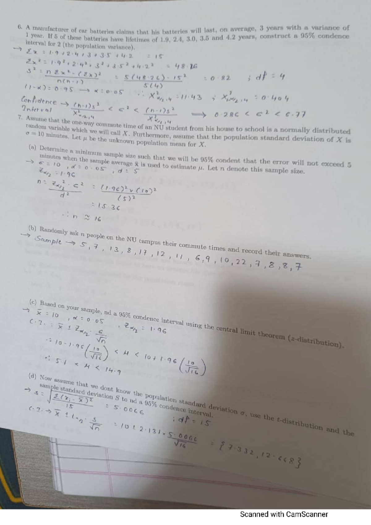 Prob stats - Homework-9 - MATH 3081 - Studocu