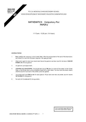 1984Q - HKALE Pure Mathematics Past Paper (1980-1989) - DSE Maths - Studocu
