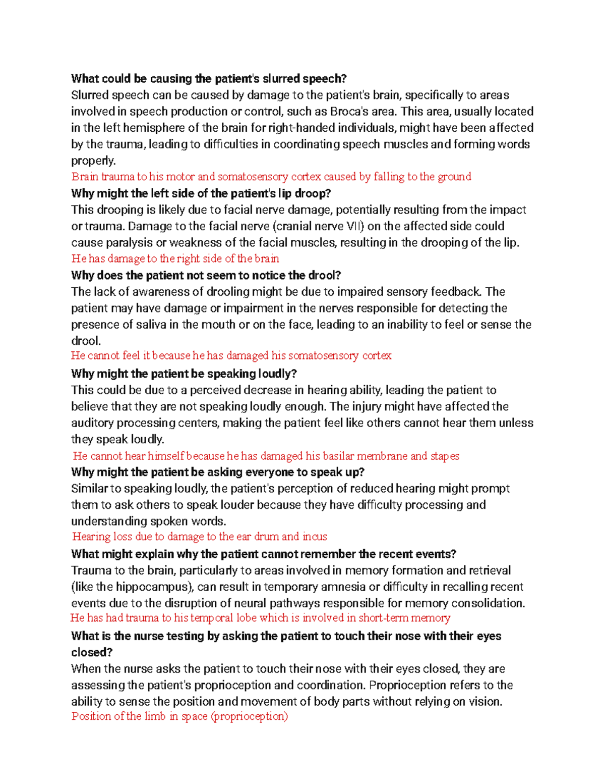 Case Study 2 - What could be causing the patient's slurred speech ...