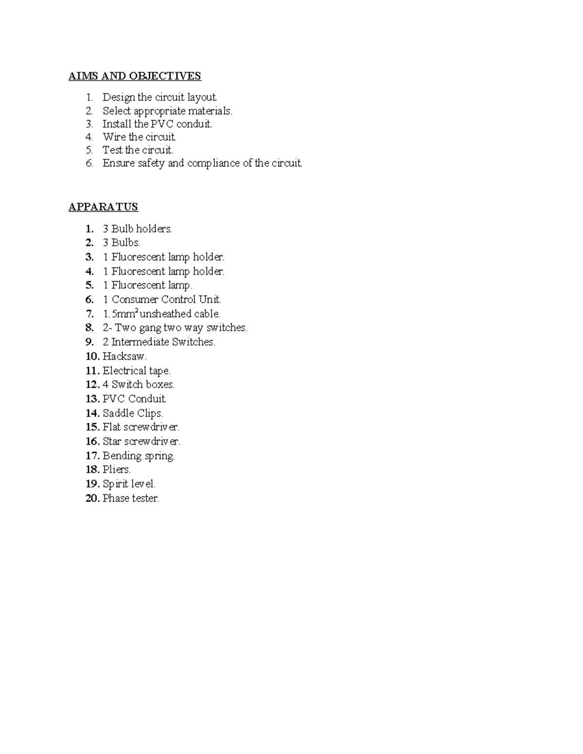 Workshop 10 j - Group work - AIMS AND OBJECTIVES Design the circuit ...