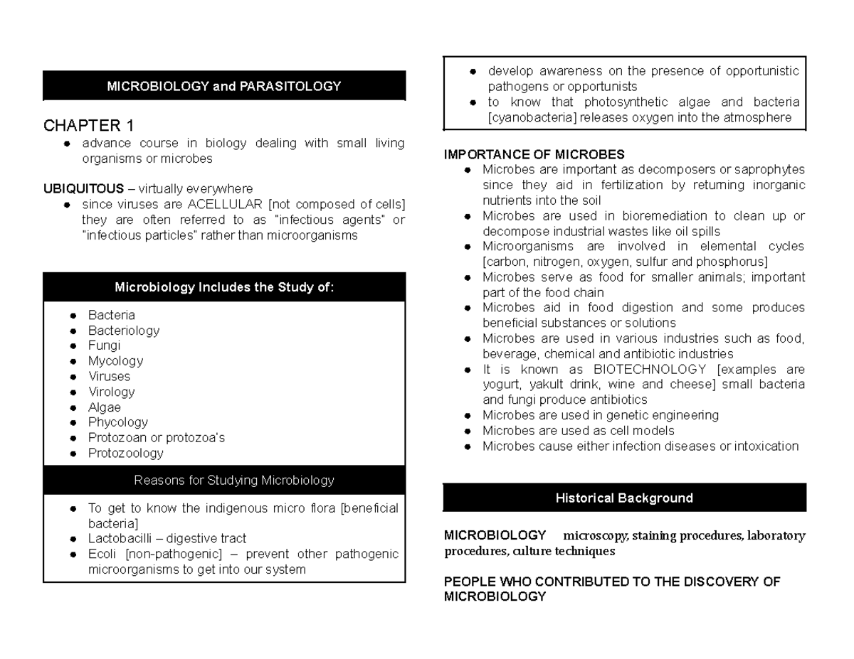 Microbiology-and-Parasitology Mod 1-3 - MICROBIOLOGY and PARASITOLOGY ...