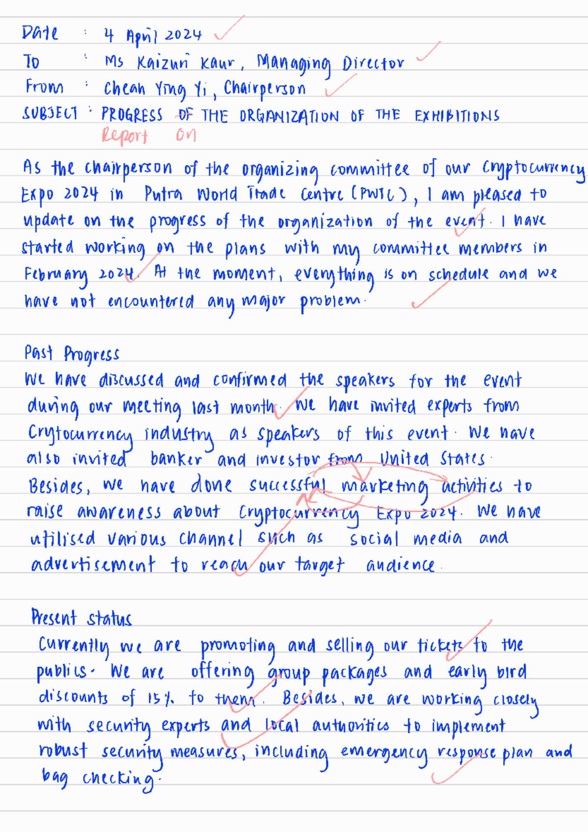 Progress report 240513 141213 - English Vocabulary - Studocu