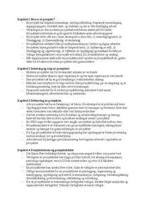 Oppsummering Verdiskapende Prosjektledelse - OPPSUMMERINGSFORELESNING ...