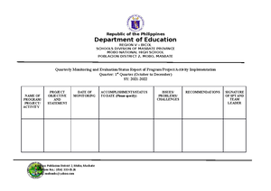 GPP Revised- Pirpa- Templates - Annex A – Suggested PIR & PA Reporting ...