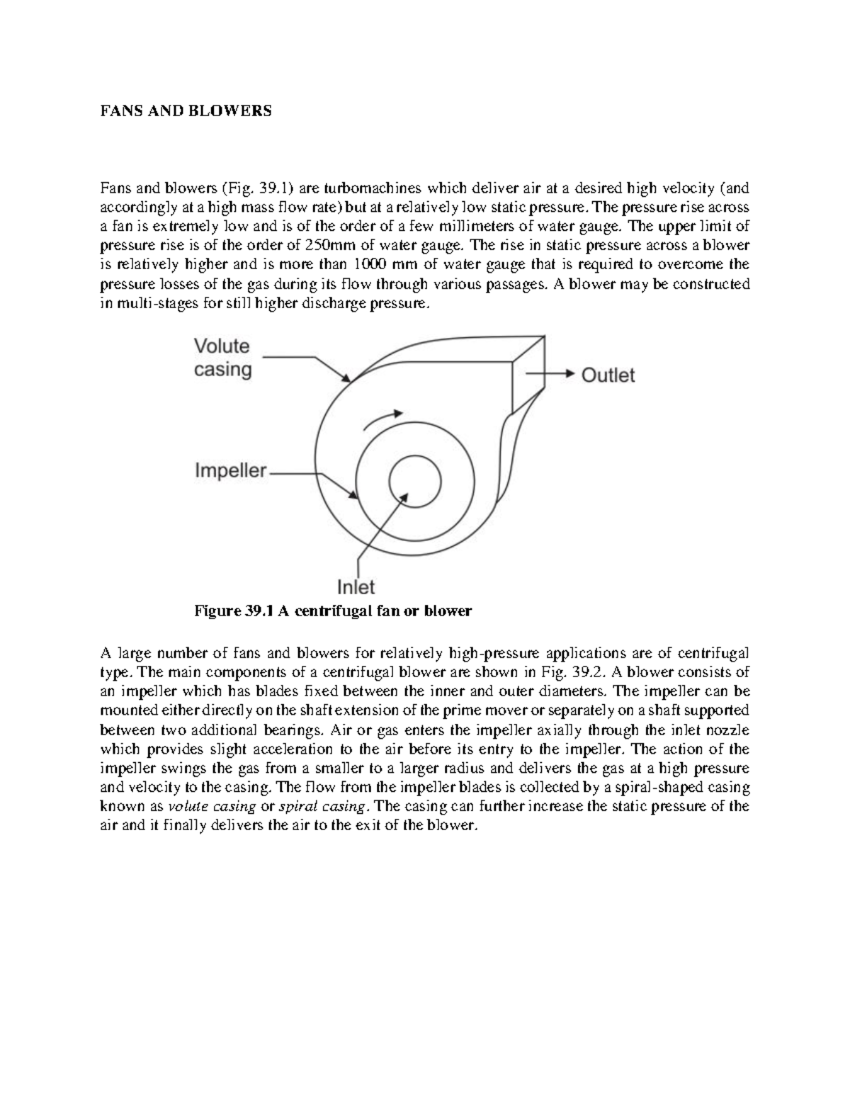 FANS AND Blowers - Preparatory Lecture for taking Fluid Machinery ...