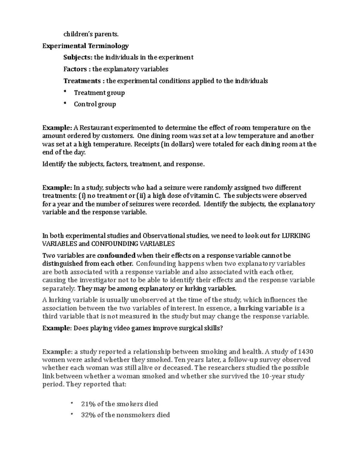 Statistical Methods Chapter 9 Notes - children9s parents ...