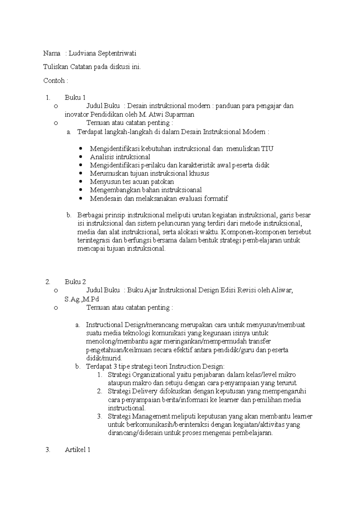 Resensi - Nama : Ludviana Septentriwati Tuliskan Catatan pada diskusi ...