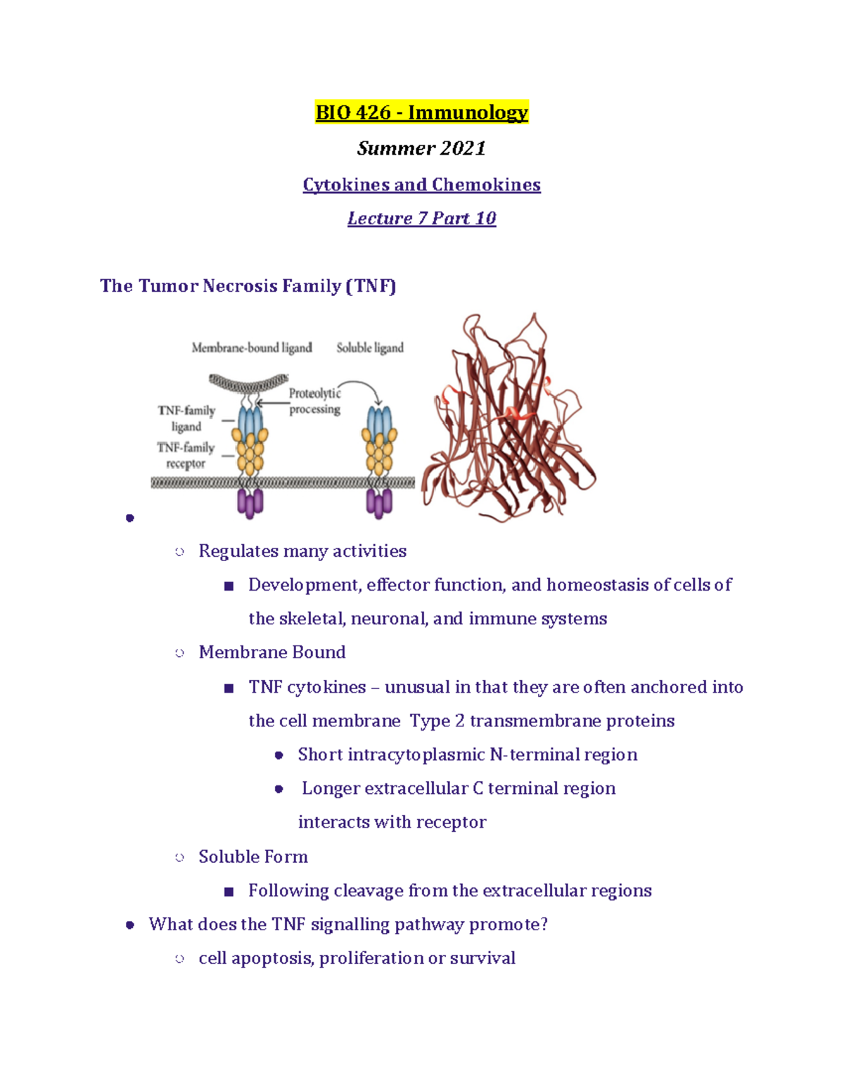 BIO 426 Lecture 7 Part 10 - Summer 2021 - BIO 426 - Immunology Summer ...