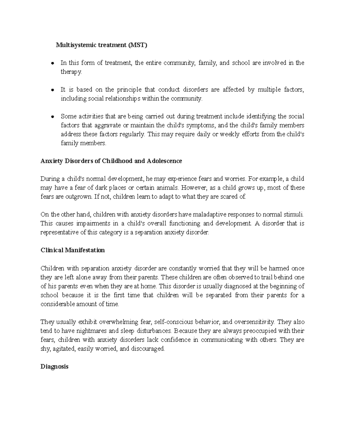 Abnormal Psychology, Week 4, Pt. 5 - Multisystemic treatment (MST) In ...