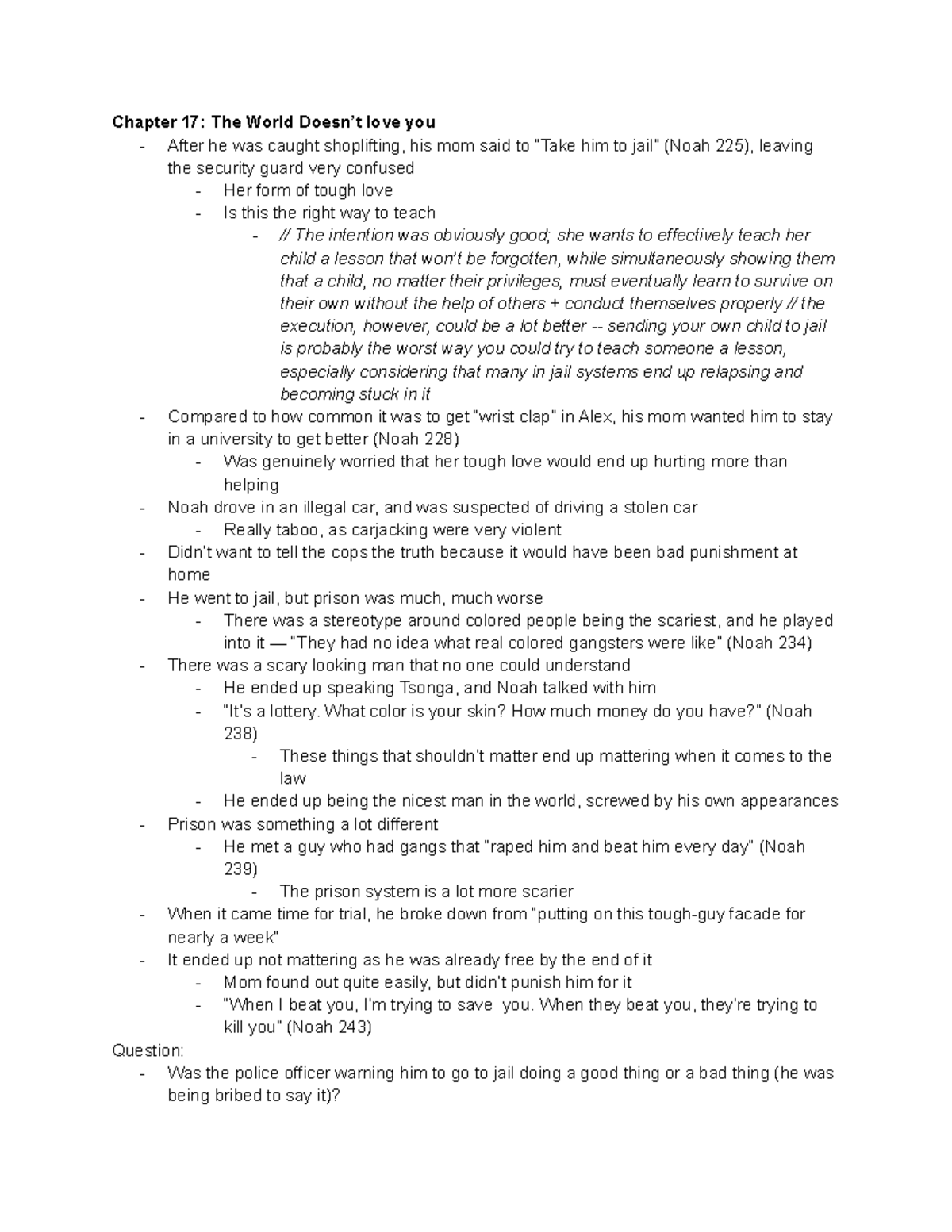 Born a Crime Chapters 17-18 - Chapter 17: The World Doesn’t love you ...