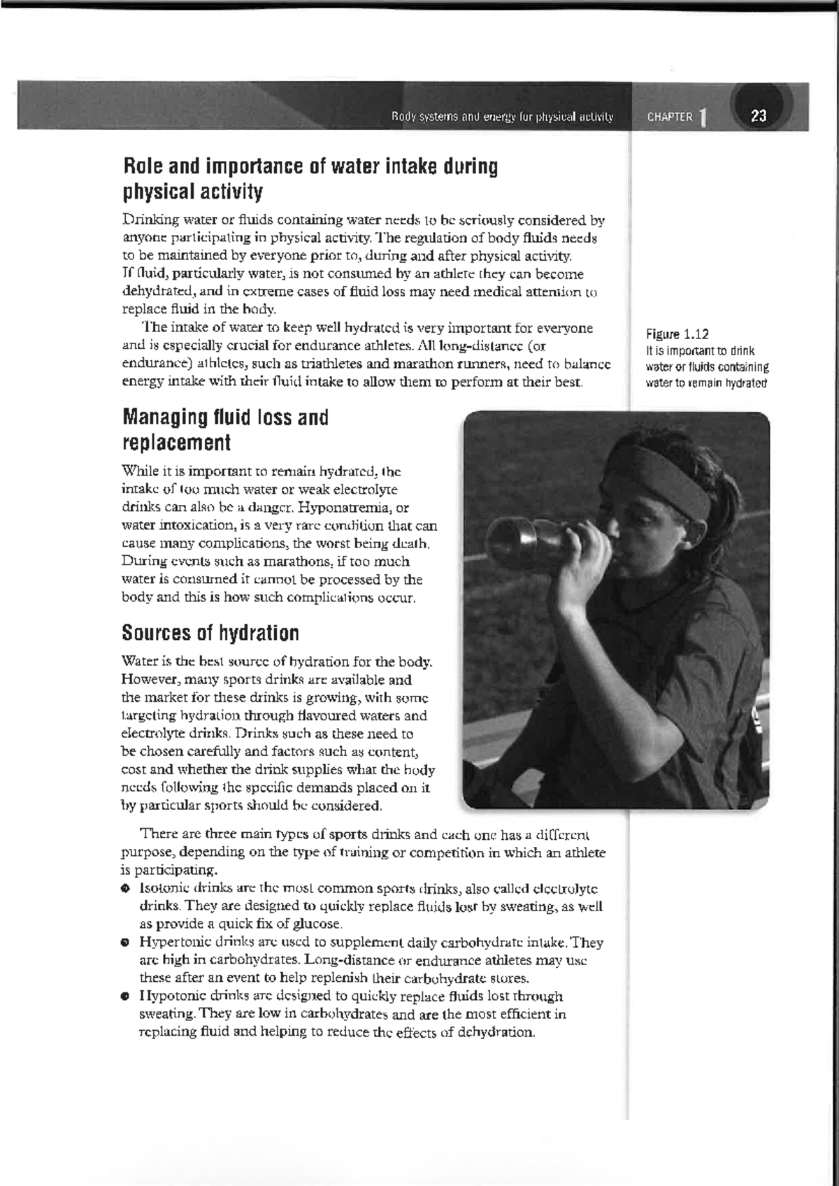 Resource 9 hydration notes - Body systems and energy for physical ...