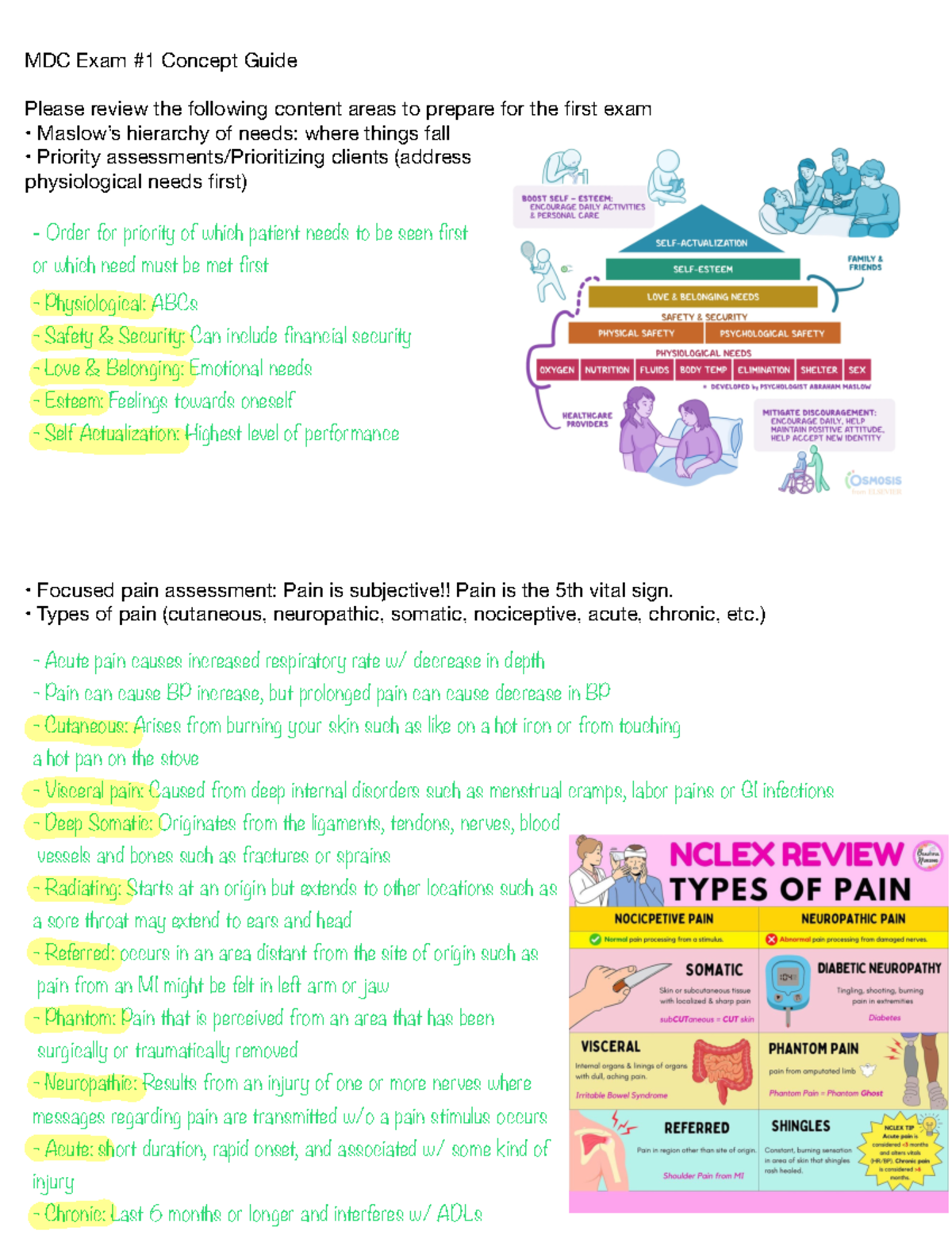 lecture notes test 1 - MDC Exam #1 Concept Guide Please review the ...