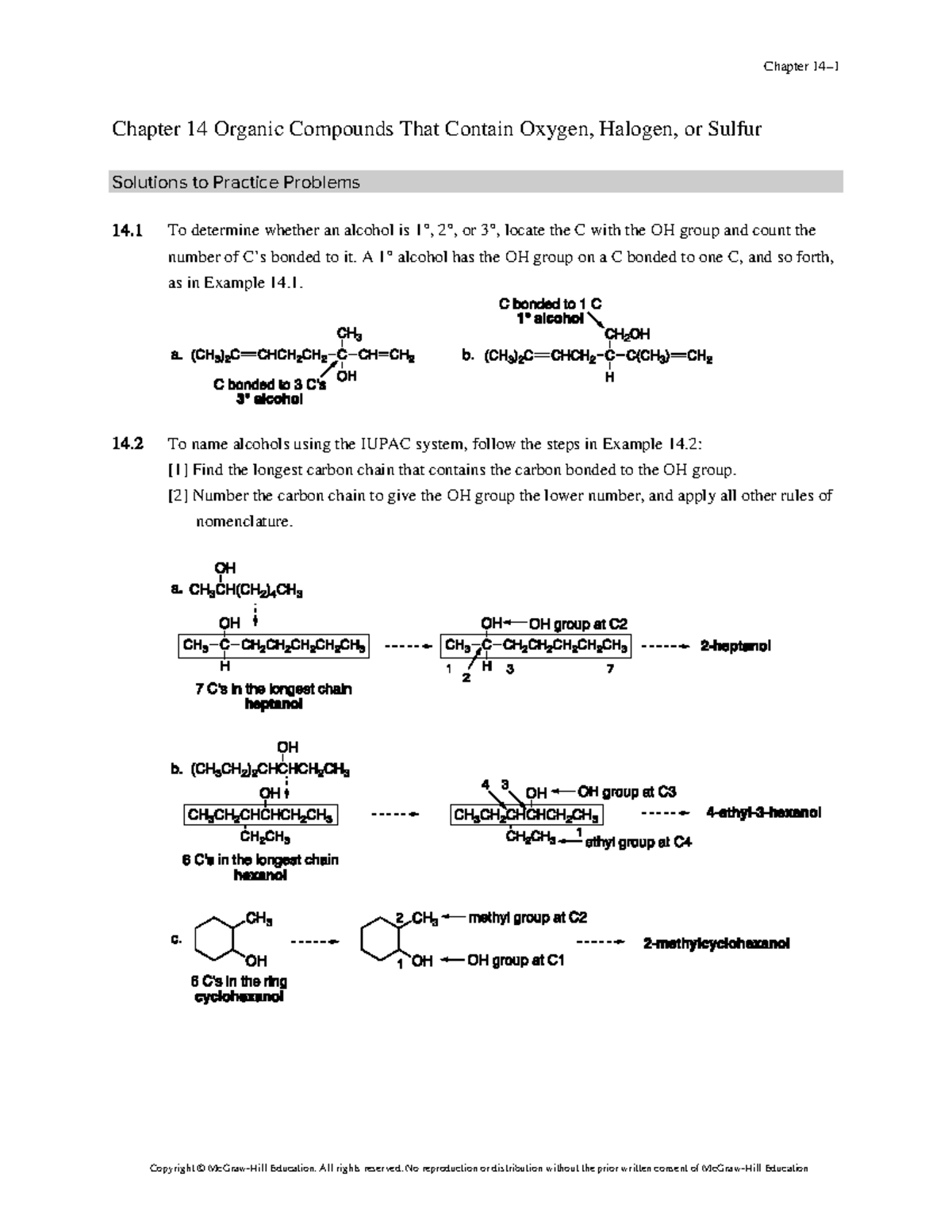 Smith Chapter 14 answer key - Chapter 14- Chapter 14 Organic Compounds ...