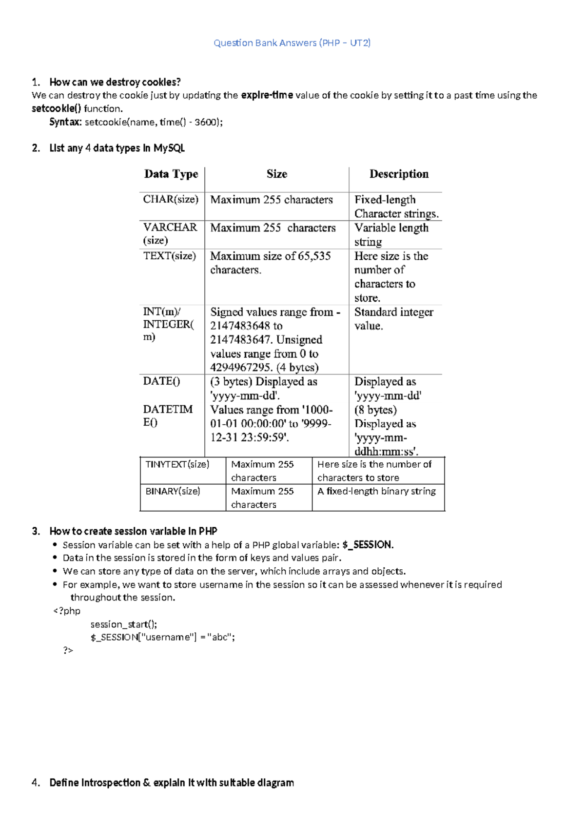 DOC-20240326-WA0027 - Imp - Question Bank Answers (PHP – UT2) How can ...