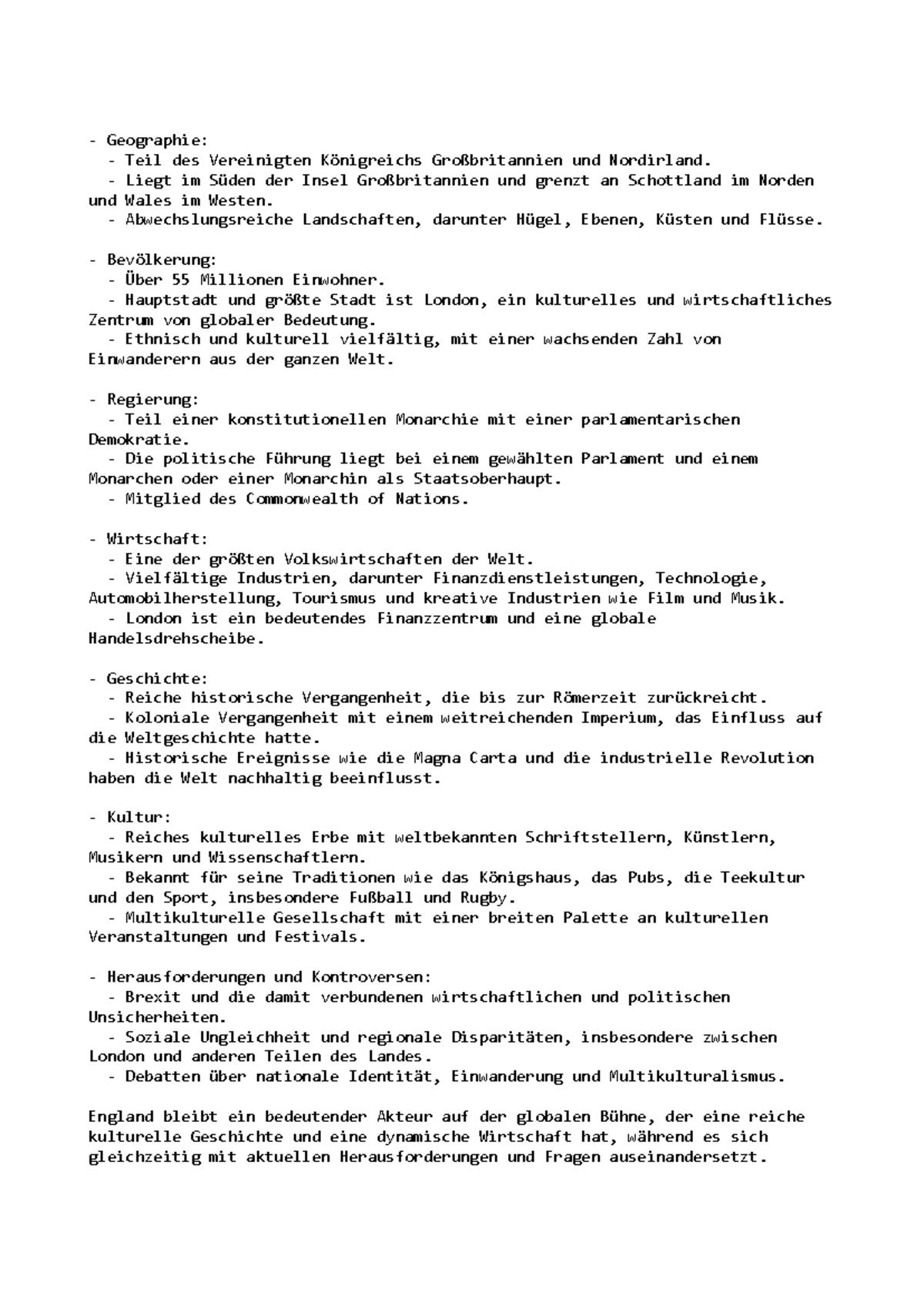 England steckbrief - Geographie: Teil des Vereinigten Königreichs ...