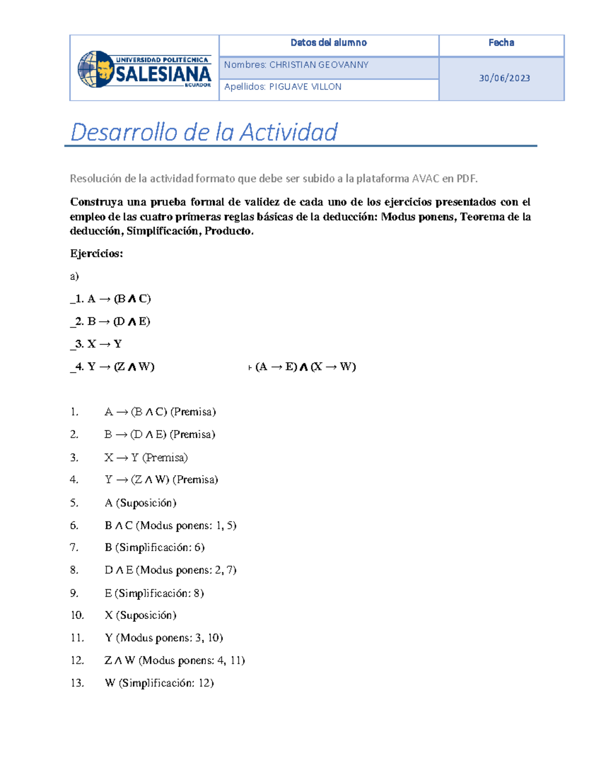 Chritian Geovanny Piguave Villon Tarea 3 PC - Datos del alumno Fecha ...