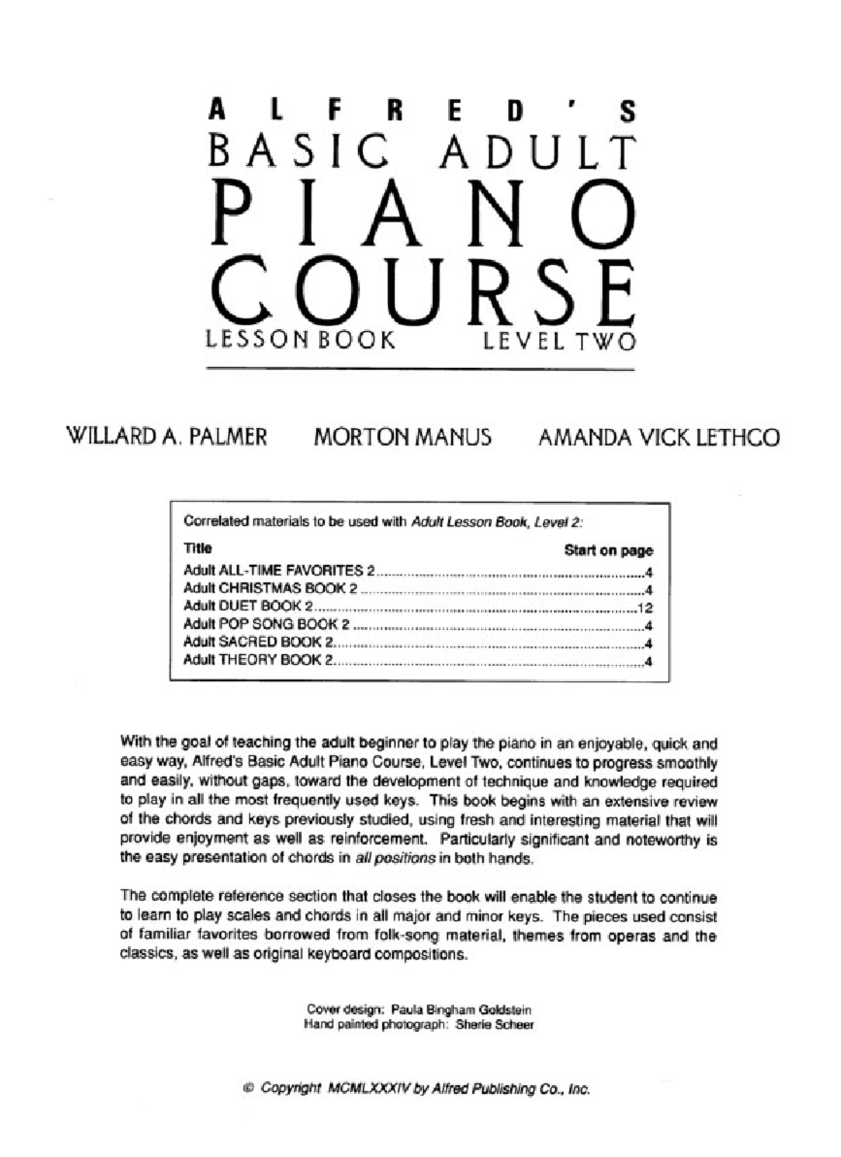 Alfreds Basic Adult Piano Course Lesson Book, Level 2 by Manus Morton ...