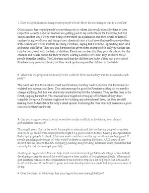 Globalization Discussion LJ1 - This case underscores the difficulties ...