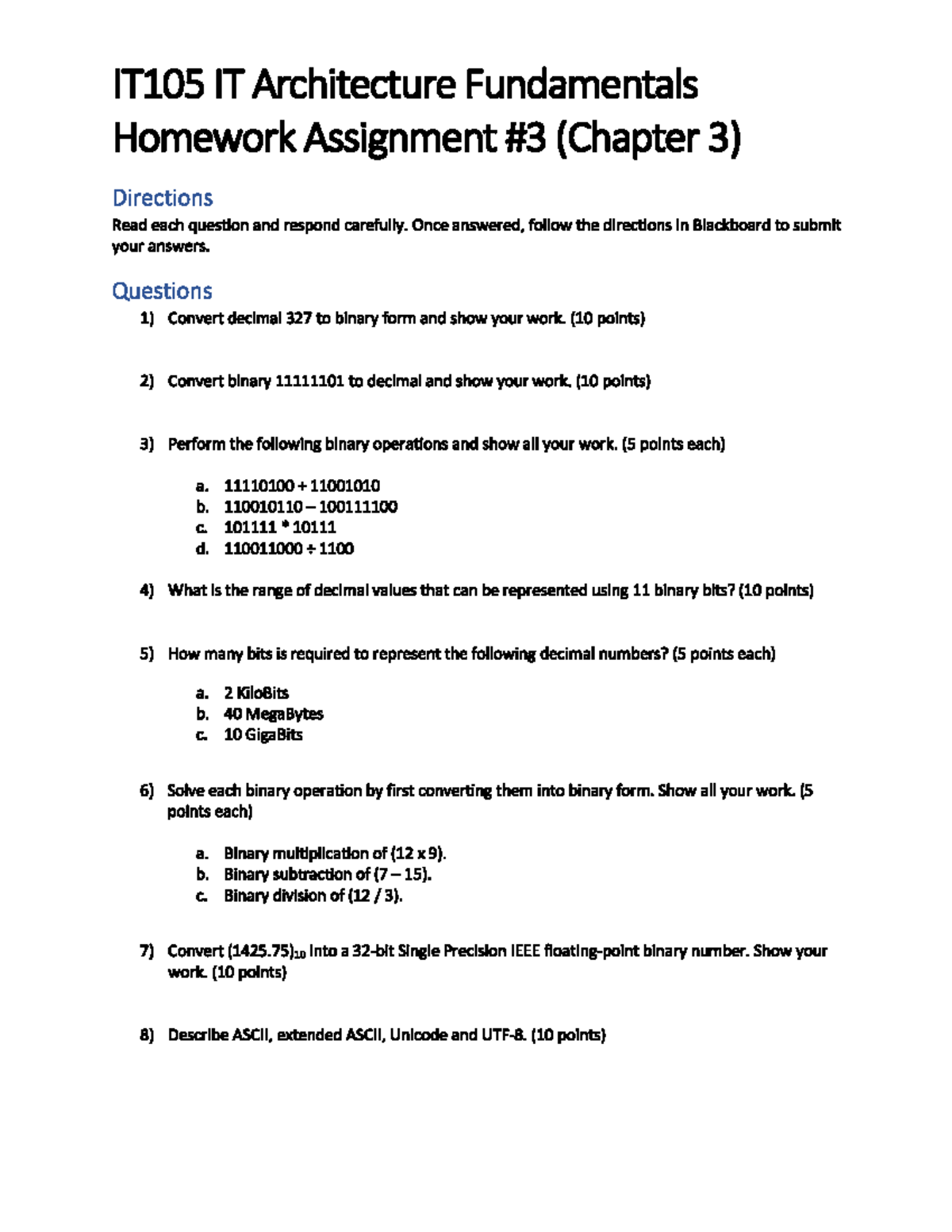 it105 assignment - Computer Architecture & Organization - Studocu