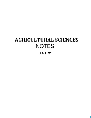 Agriculture Grade 10 Notes - Studocu