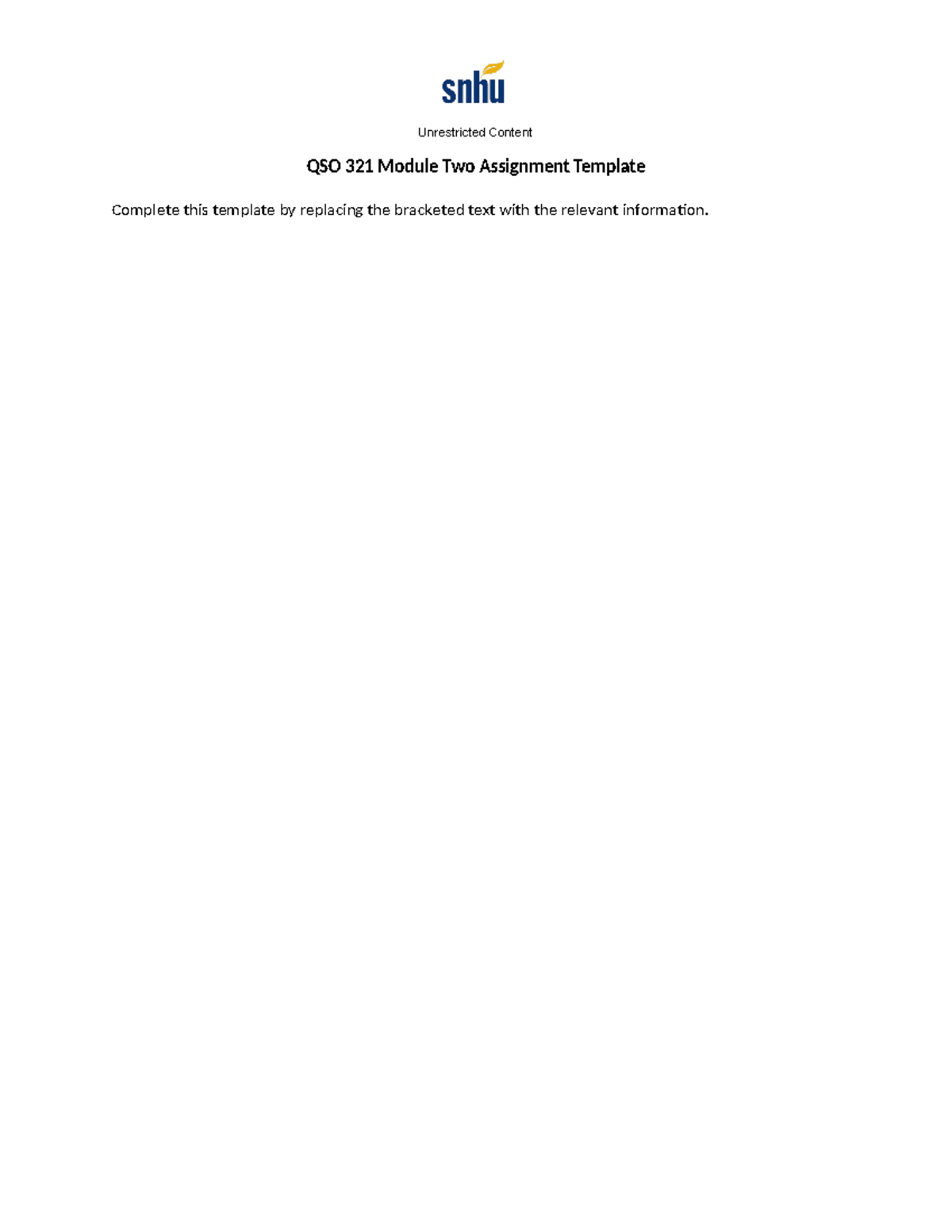 QSO 321 Module Two Assignment Jeremy Payne - Unrestricted Content QSO ...