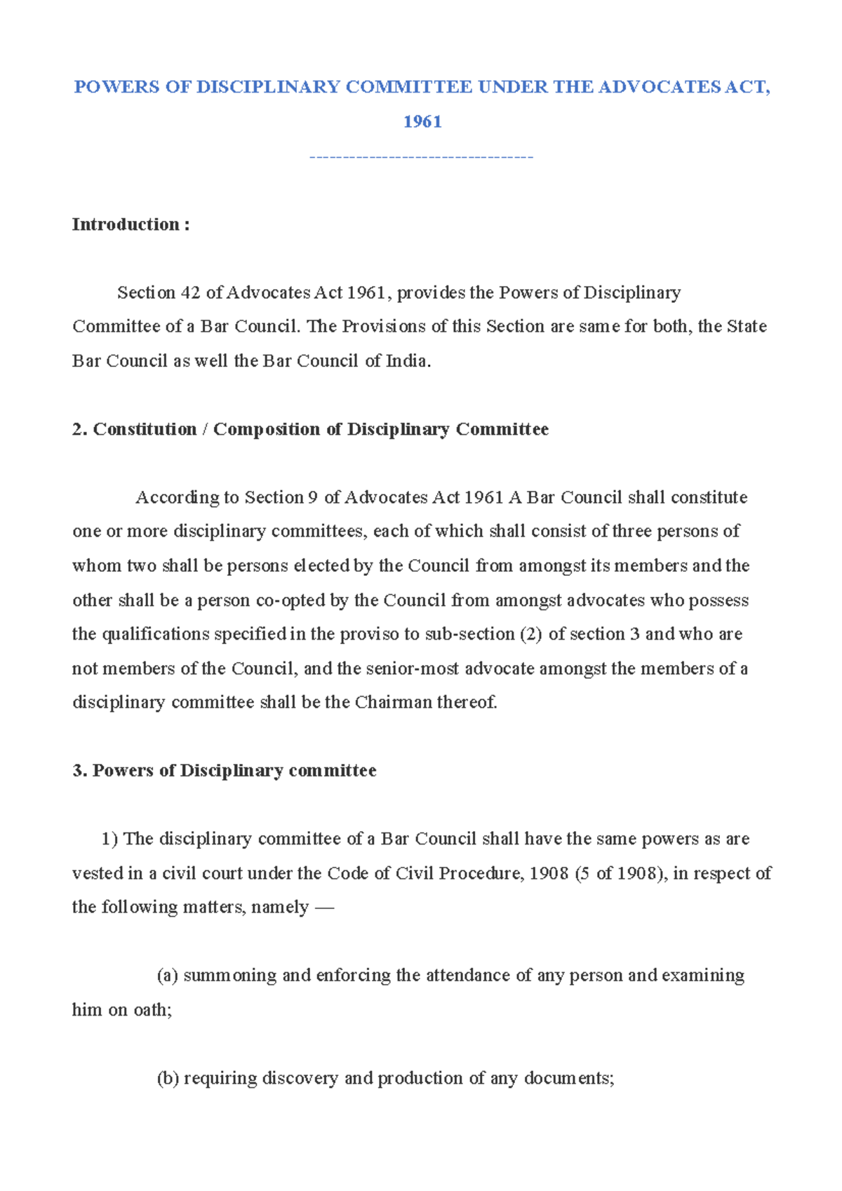 267726 1631944570 - Professional ethics - POWERS OF DISCIPLINARY ...