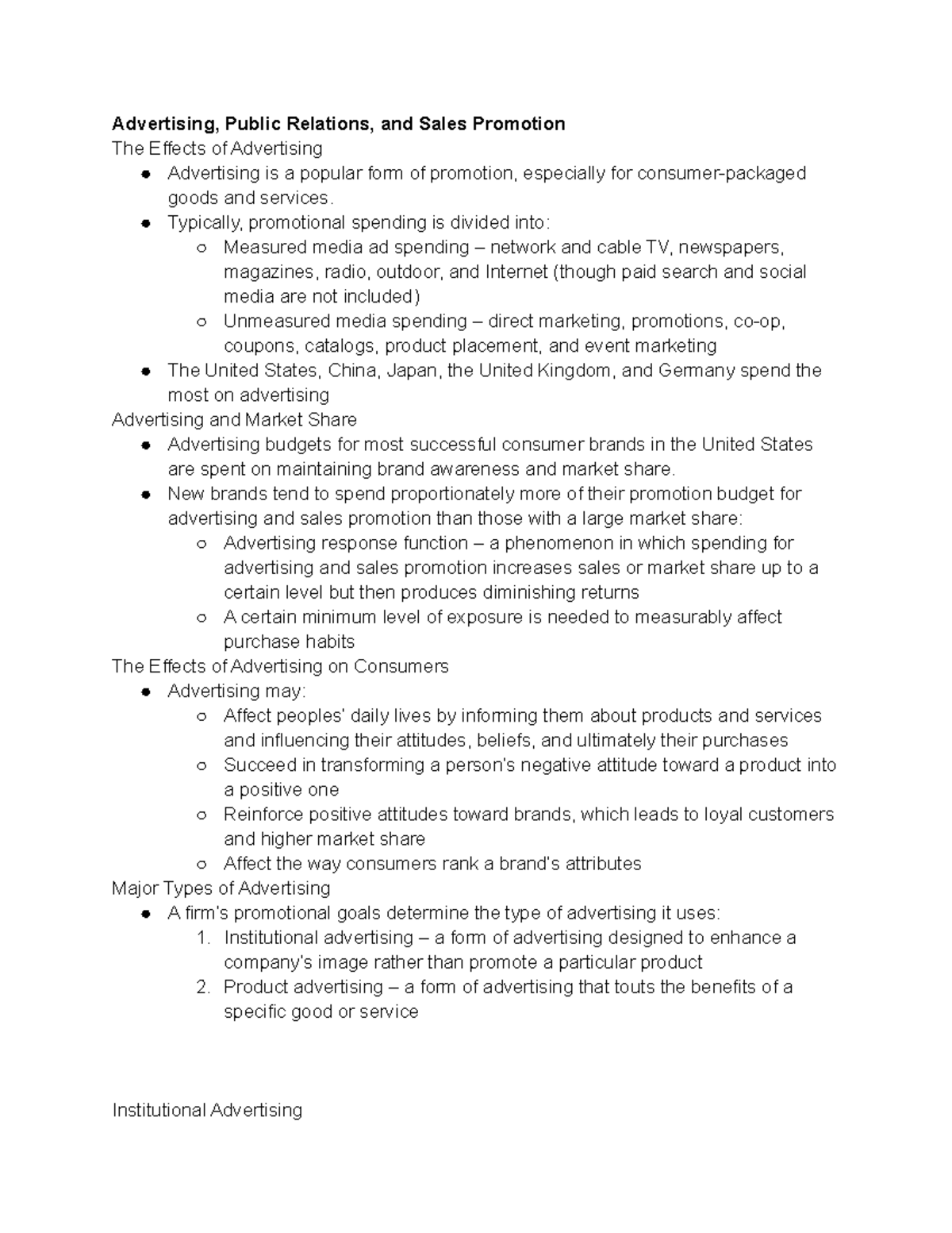 Chapter 16 - Advertising, Public Relations, and Sales Promotion The ...