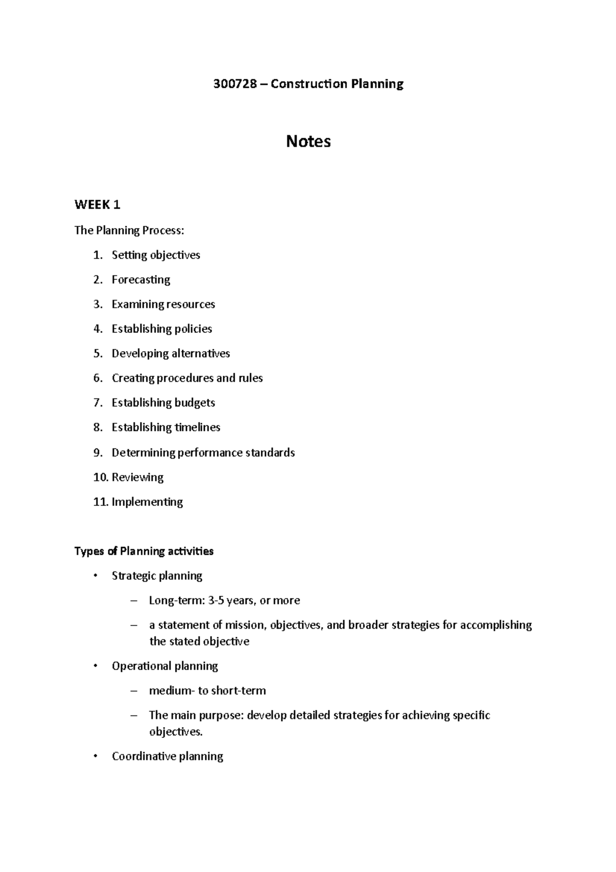 Lecture Notes For Construction - 3762.1 - UWS - Studocu