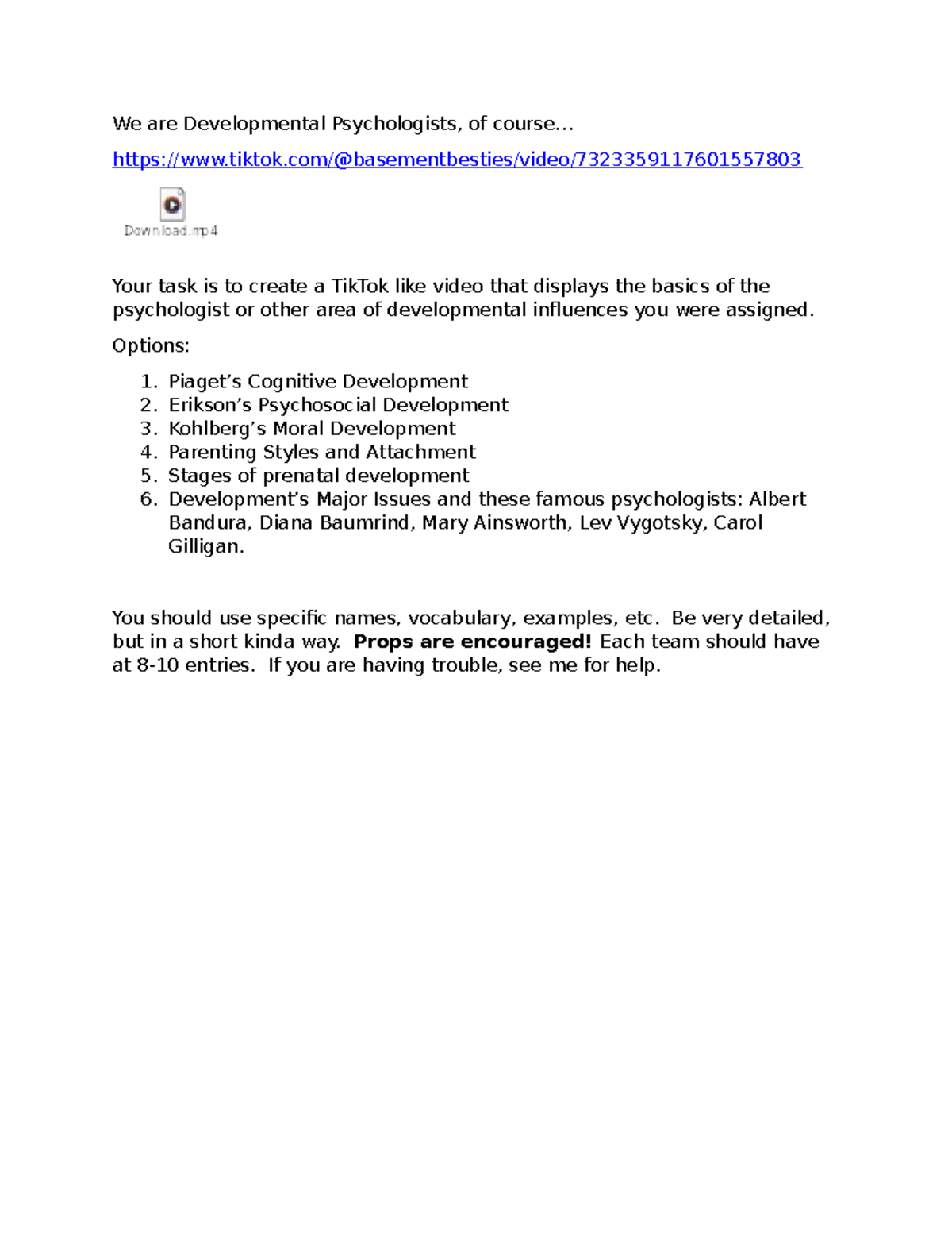 Of course We are Developmental Psychologists - We are Developmental ...