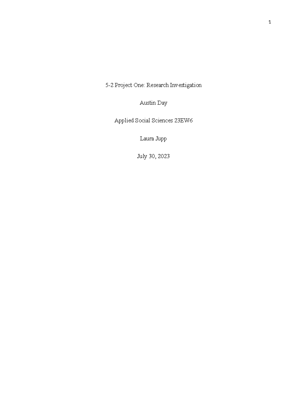Project one Research Investigation - 5-2 Project One: Research ...