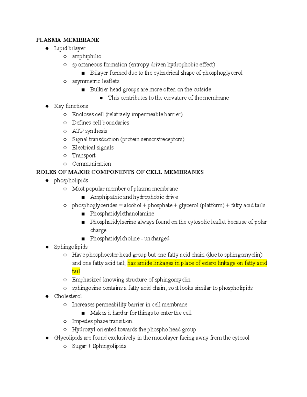 Cell Bio Exam 1 - Summary Molecular Biology of the Cell - PLASMA ...