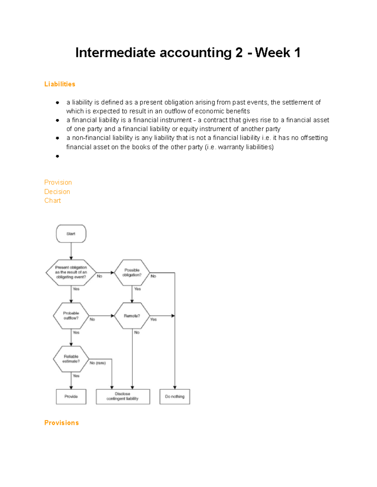 Week 1- intermediate accounting 2 - Intermediate accounting 2 - Week 1 ...