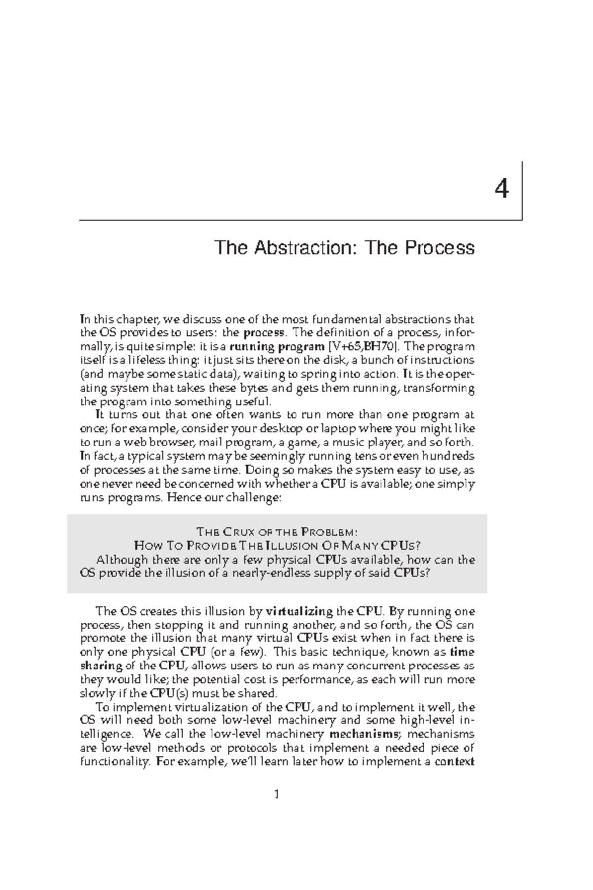 4 The Abstraction - The Process - 4 The Abstraction: The Process In ...