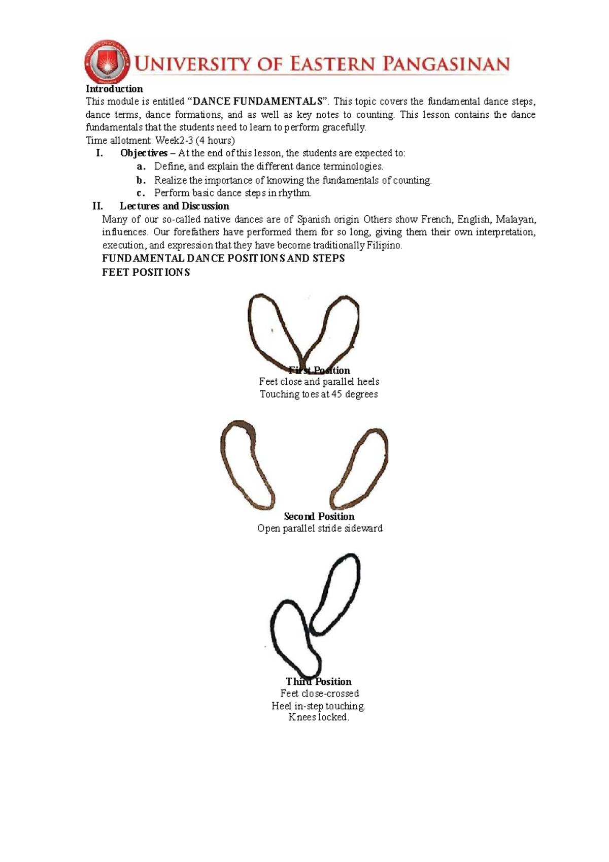 PE 2 WEEK 2 MODULE 2 AND 3- FOLKDANCE - Introduction This module is ...