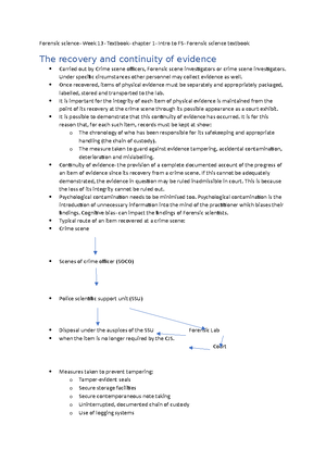 Forensics course Ang Mo Kio case week 4 - Question 1 What marks would ...