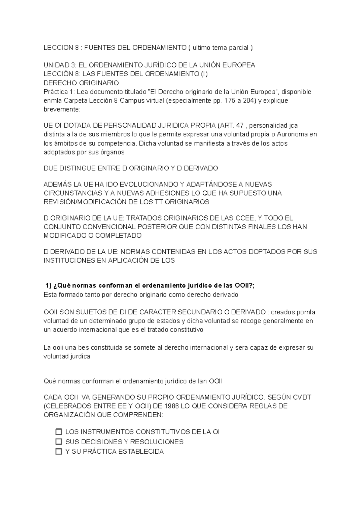 Leccion 2 - Nnbbb - LECCION 8 : FUENTES DEL ORDENAMIENTO ( ultimo tema ...