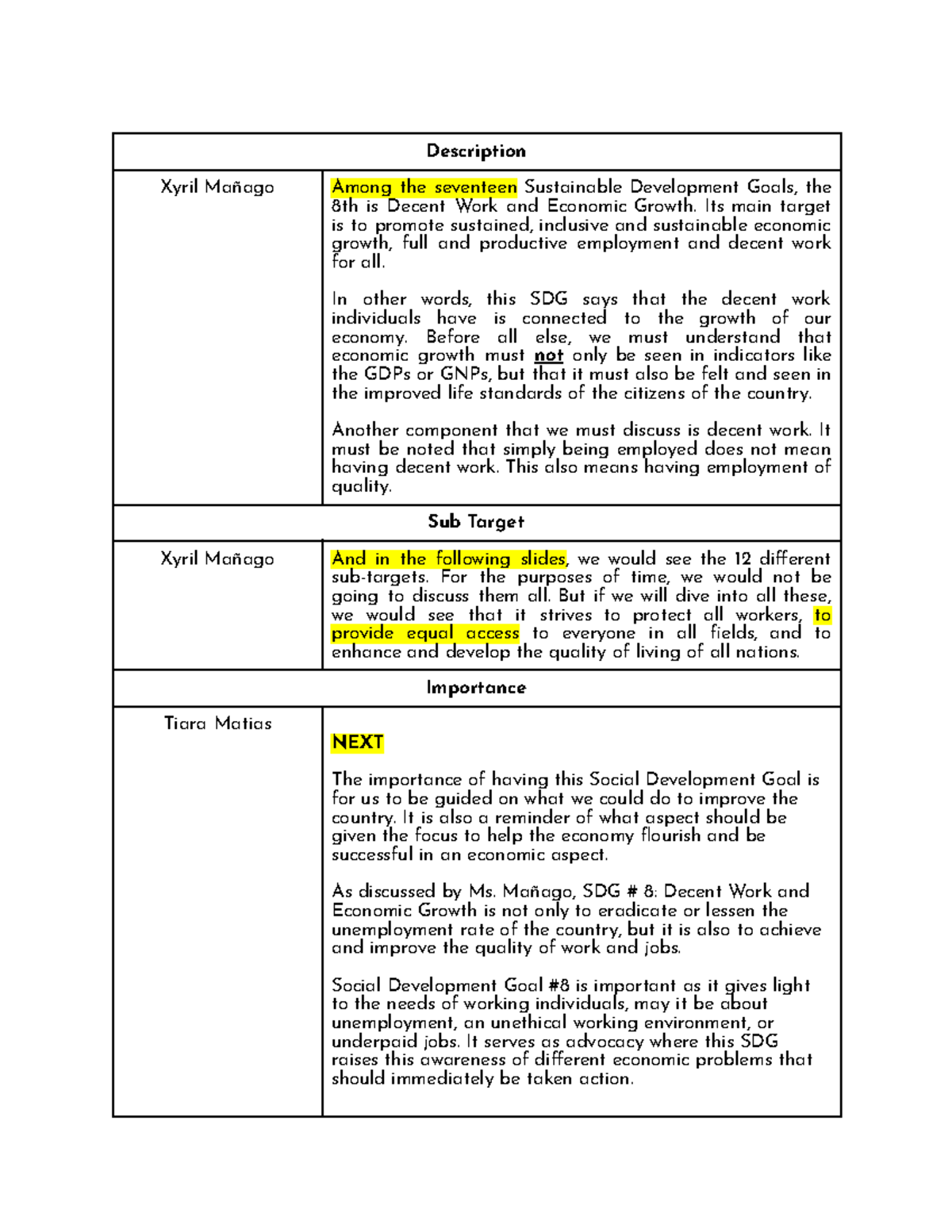 Group 6 Script Flow - Practice Materials in Debt Investments and Equity ...