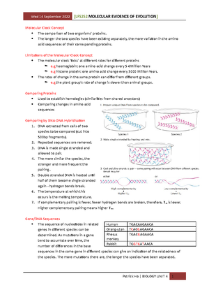 Document - Revision - MOLECULAR MID SEM REVISION LECTURES 1 - PRAC 1 ...