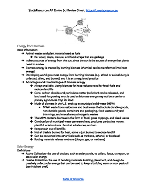 Environmental Science Notes 16 - Study Resources AP Enviro Sci Review ...