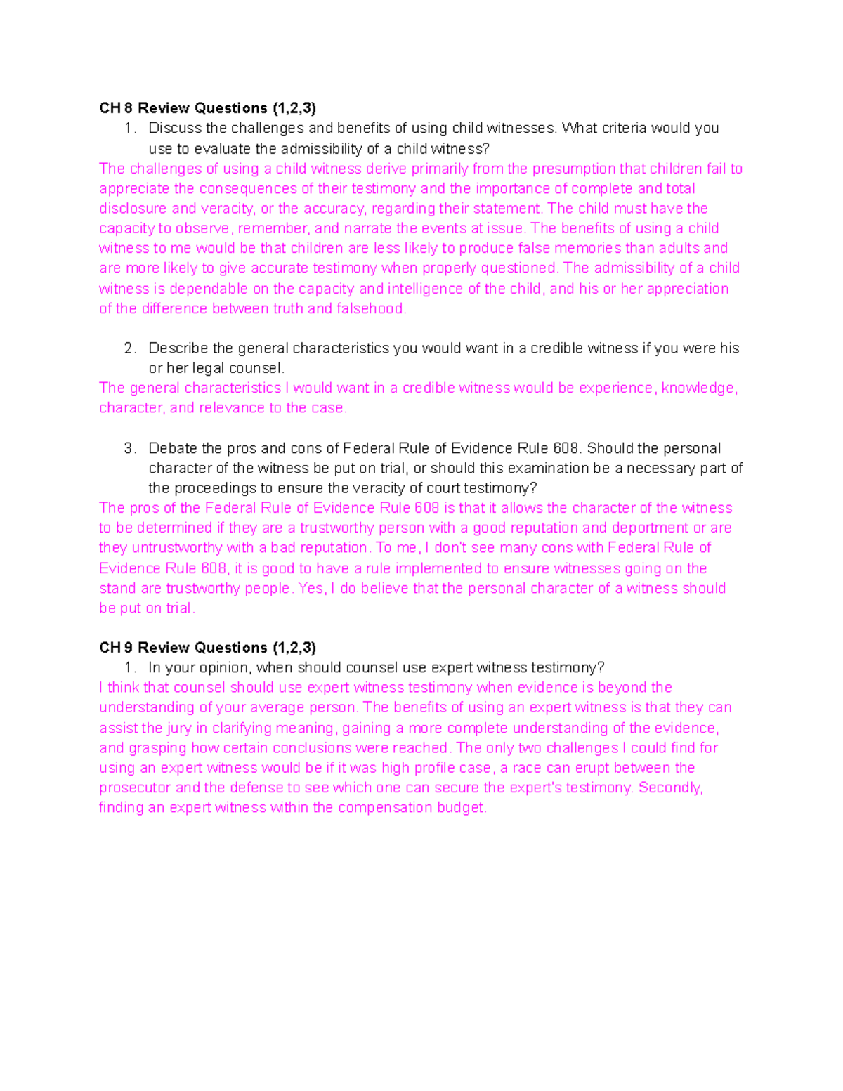 Module 3 Review Questions - CH 8 Review Questions (1,2,3) 1. Discuss ...