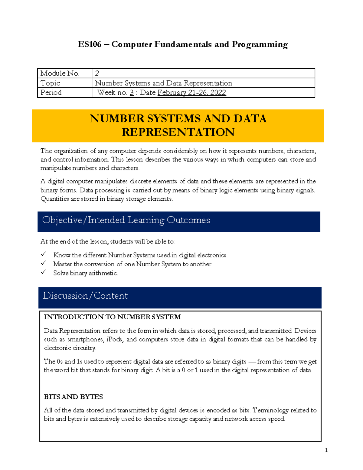 ES106-Module 2-CE 1Y 25 Activity No. 1 Procedures and Data Gathering - ES106 – Computer ...