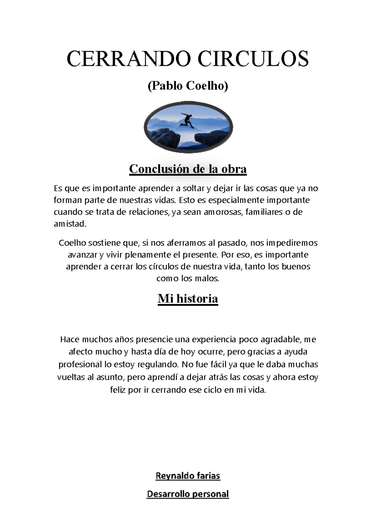 Cerrando Circulos - espero sirva - CERRANDO CIRCULOS (Pablo Coelho ...