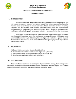 Lab report - Nothing - Aquaculture Engineering EXERCISE NO. 1 – Contour ...