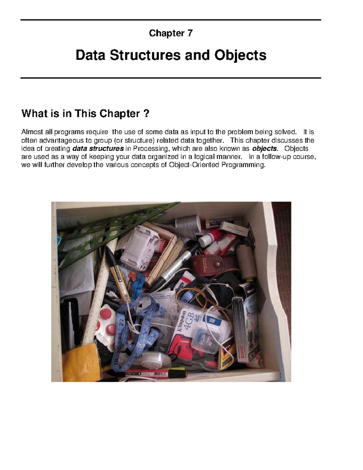 Chapter 07 Data Structures And Objects - Chapter 7 Data Structures and ...