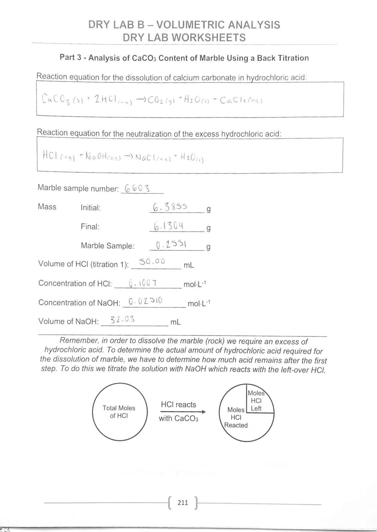 Document - Part three worksheet page - CHEM 1040 - U of G - Studocu
