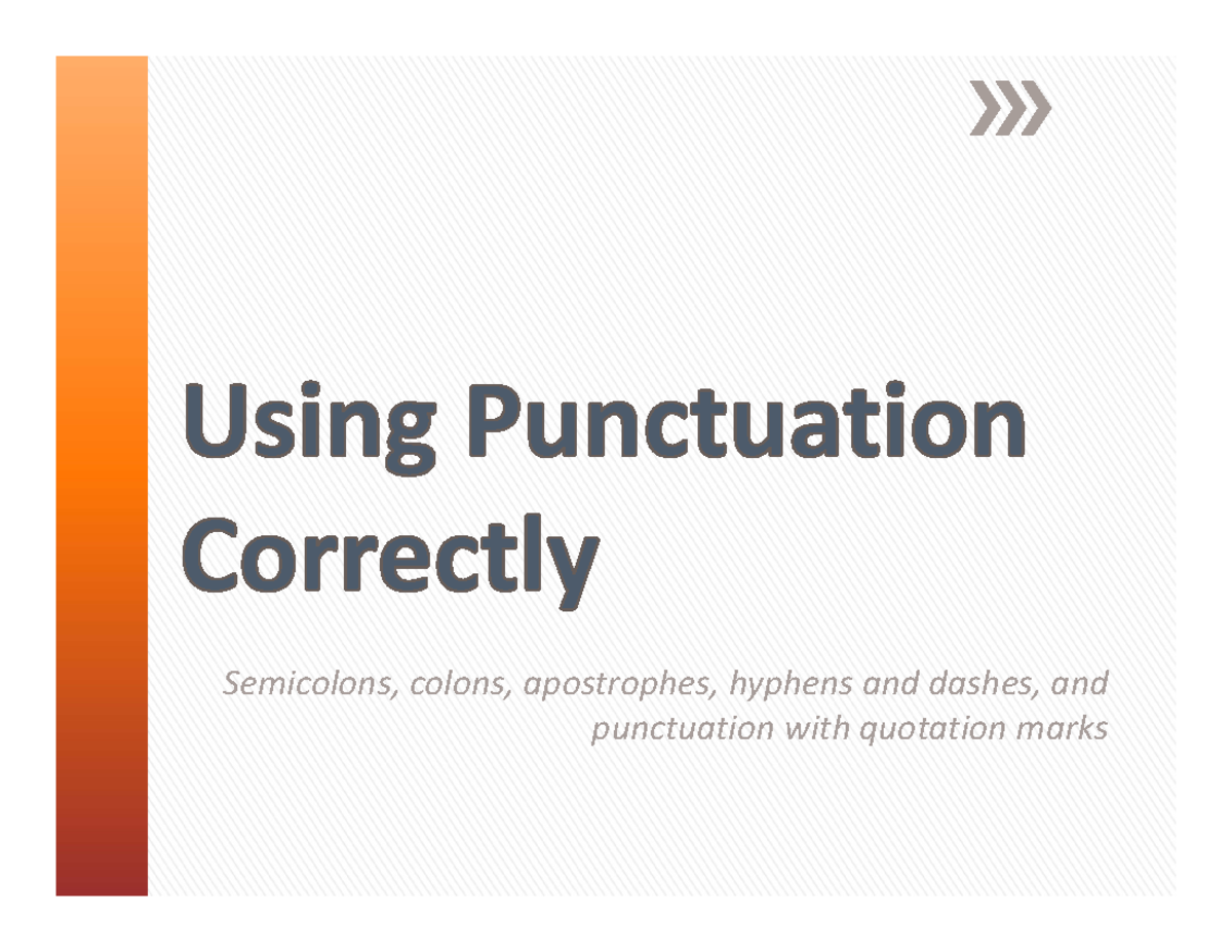 How to use punctuation marks correctly - Semicolons, colons ...