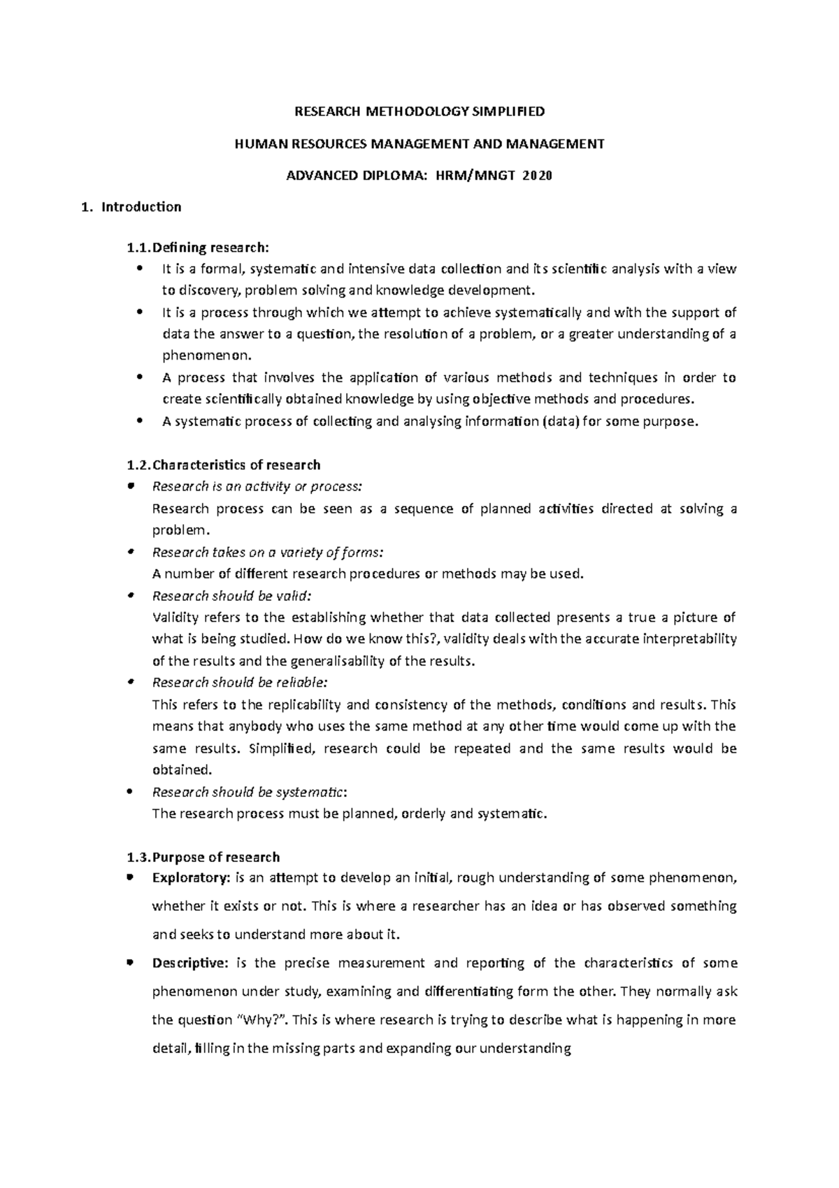 Introduction to Research - RESEARCH METHODOLOGY SIMPLIFIED HUMAN ...